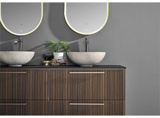 Lino - Beige Matt Marmor Bolleservant i porselen - Scala Bad AS