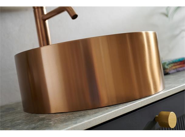 Viola - Kobber børstet Bolleservant i rustfritt stål - Scala Bad AS